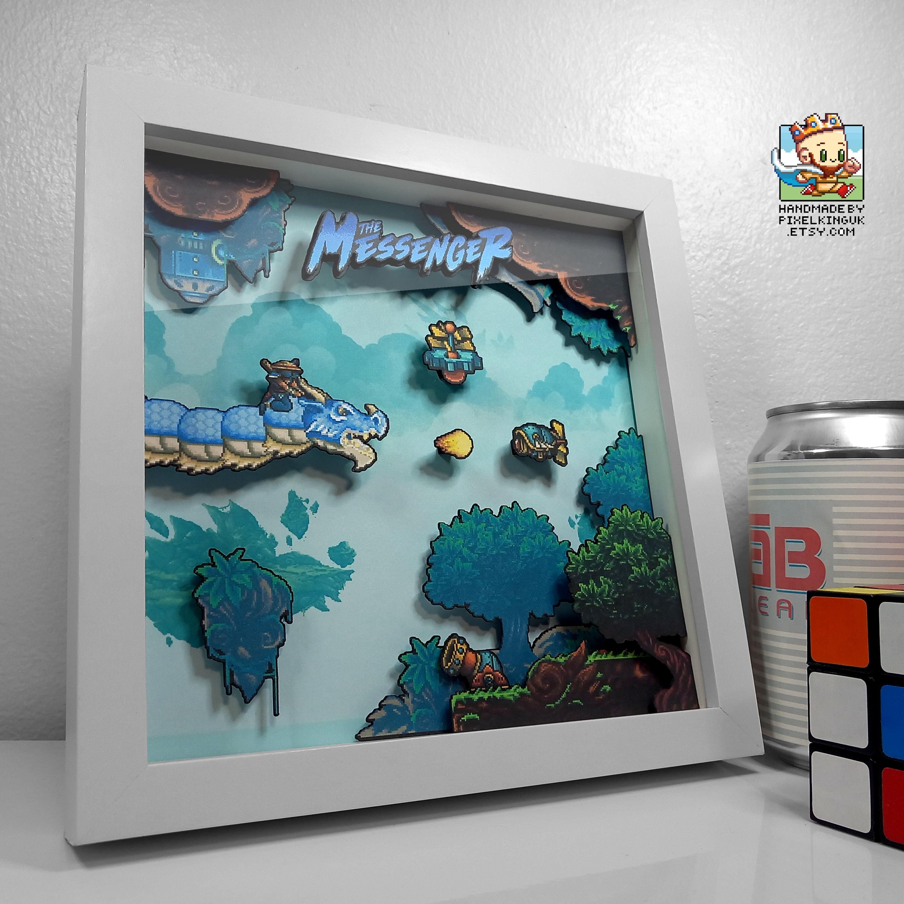 The Messenger Pixel Art Shadow Box - Handmade - 3D Layered - Framed - Etsy