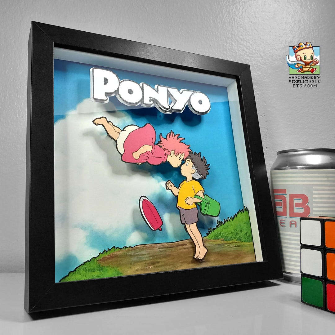 Ponyo Art Shadow Box - Handmade - 3D Layered - Framed - Etsy
