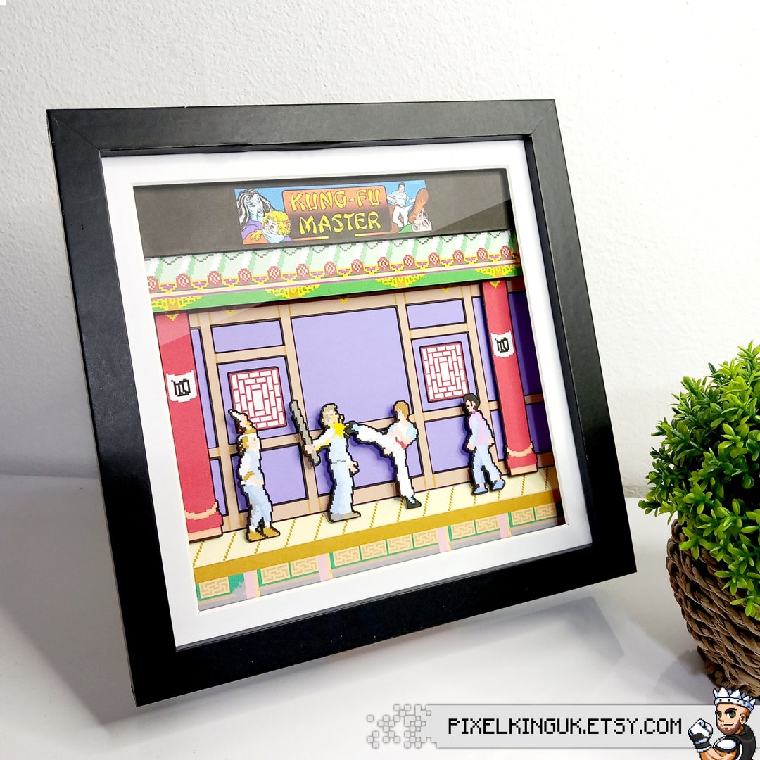 Kung Fu Master 1984 Arcade Pixel Shadow Box Retro Gaming Glory - Etsy