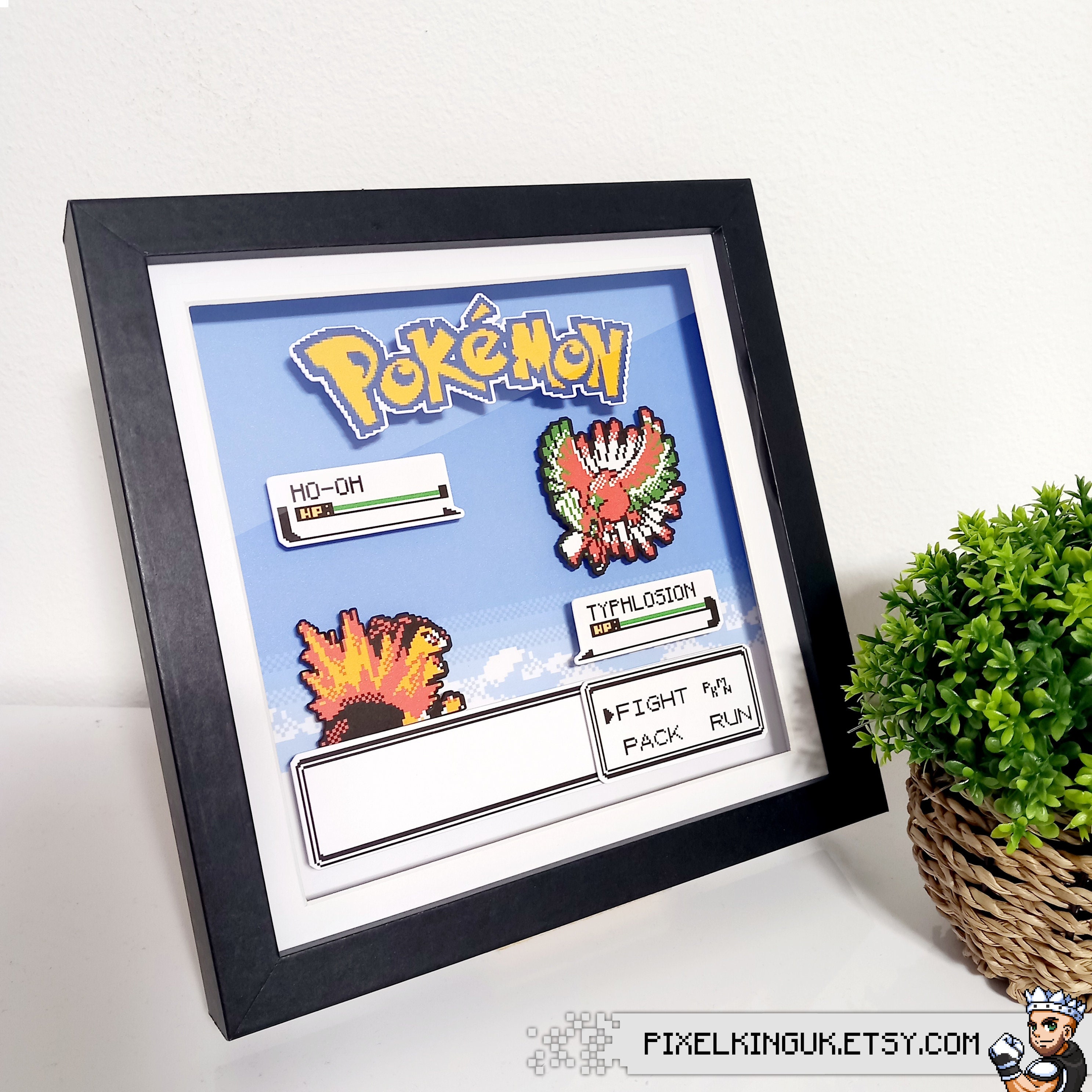 Pokemon Gold/silver Game Boy Color Pixel Shadow Box - Etsy