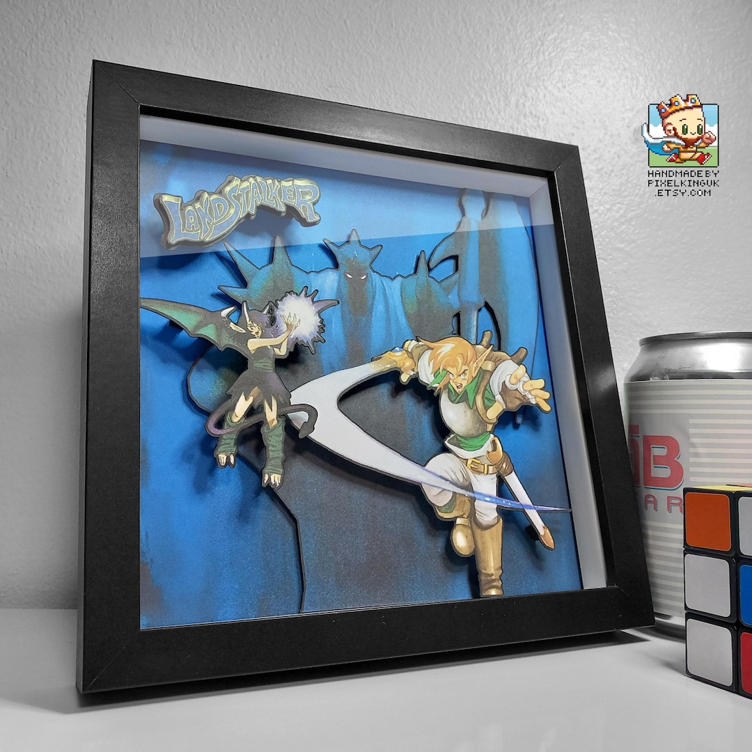 Landstalker Game Art Shadow Box - Handmade - 3D Layered - Framed - Etsy