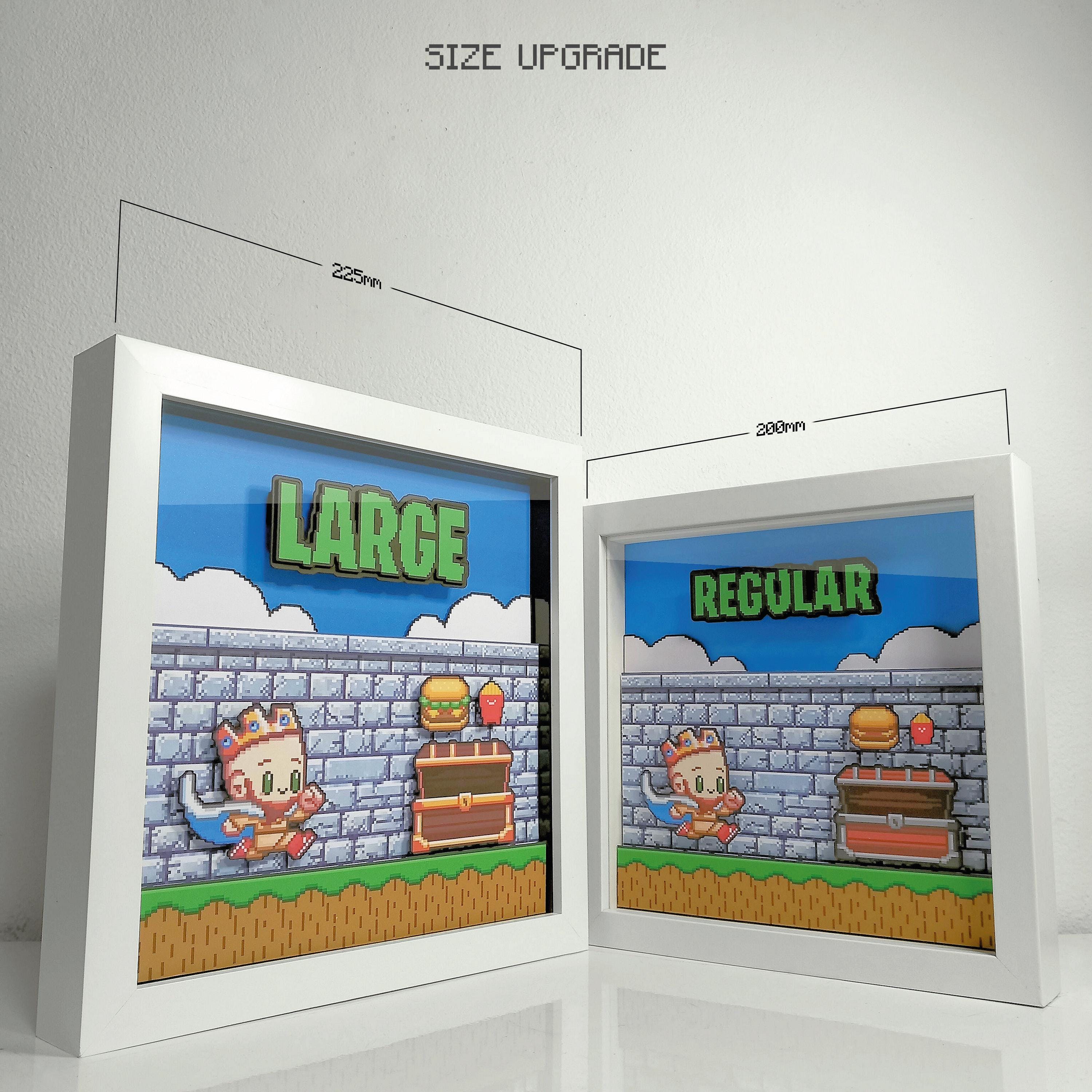 Space Invaders Pixel Art Shadow Box - Handmade - 3D Layered -framed - Etsy