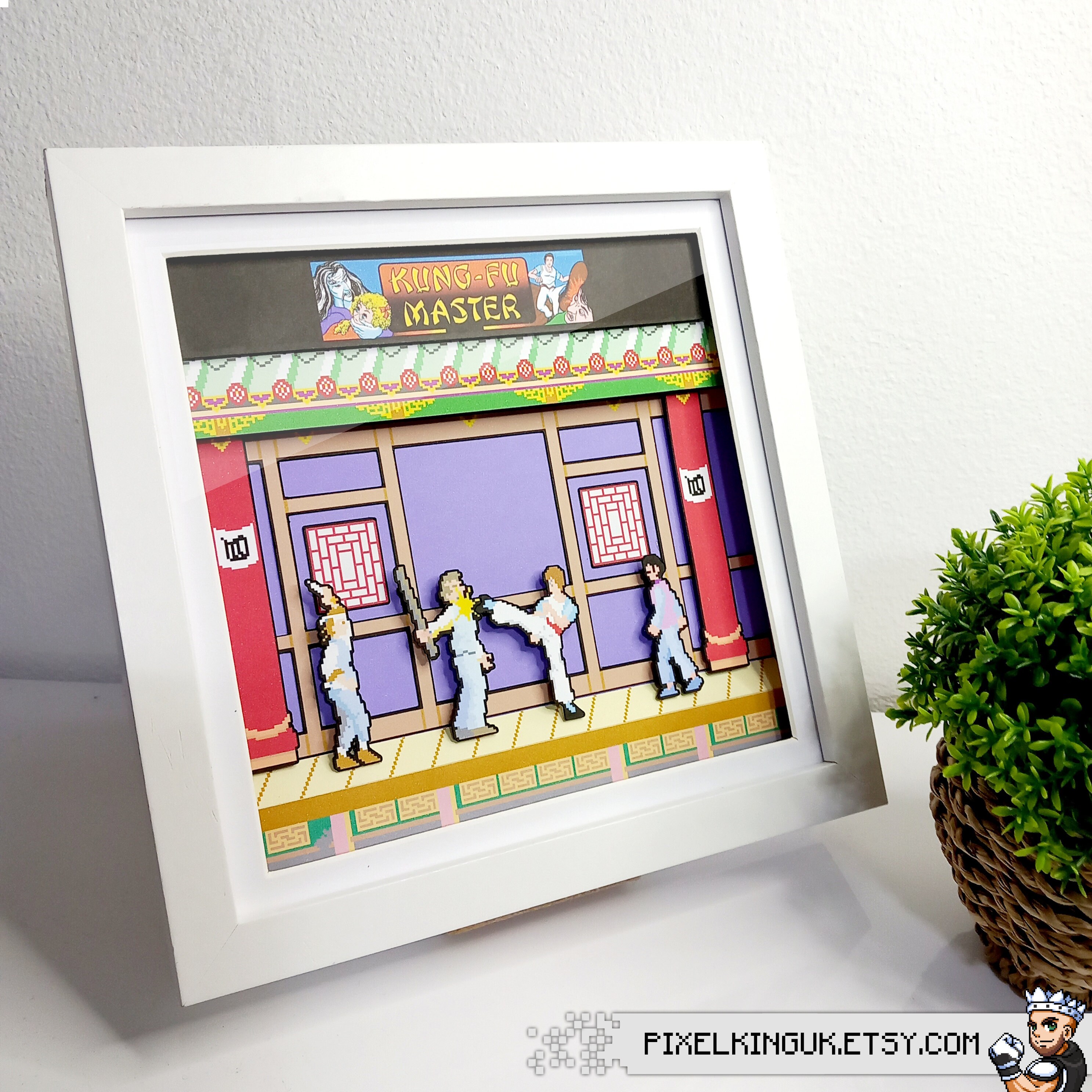 Kung Fu Master 1984 Arcade Pixel Shadow Box Retro Gaming - Etsy