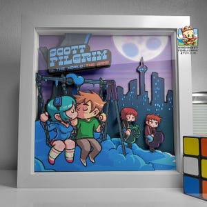 Scott Pilgrim Vs. the World: the Game Layered Pixel Art Shadow Box - 3D ...