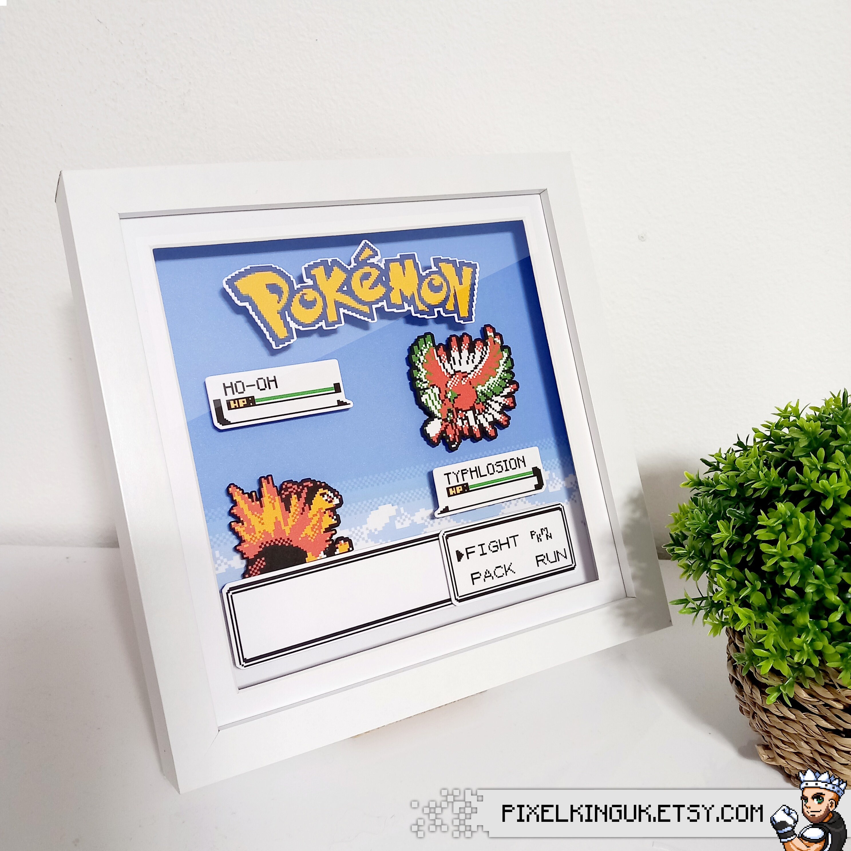 Pokemon Gold/silver Game Boy Color Pixel Shadow Box - Etsy