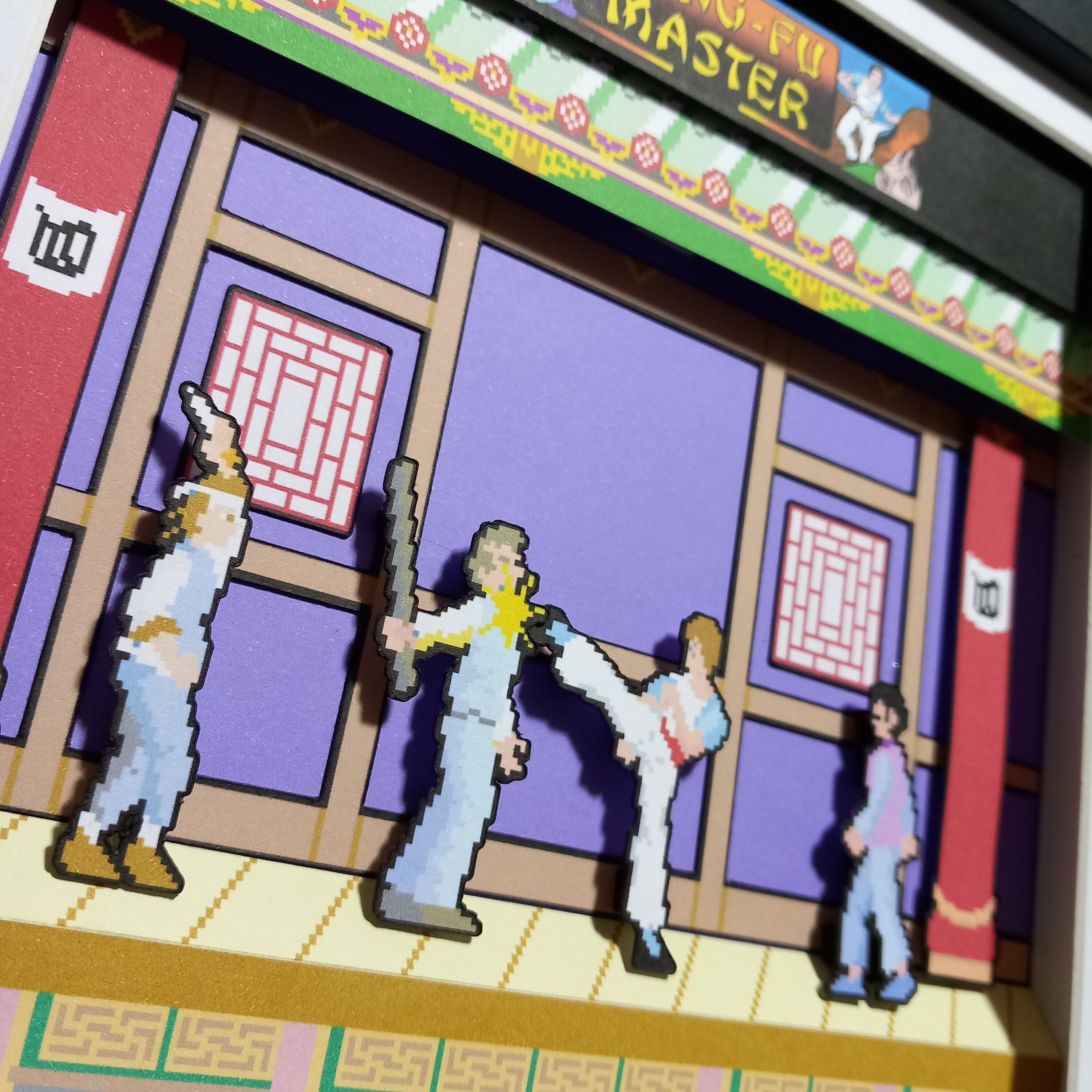 Kung Fu Master 1984 Arcade Pixel Shadow Box Retro Gaming - Etsy