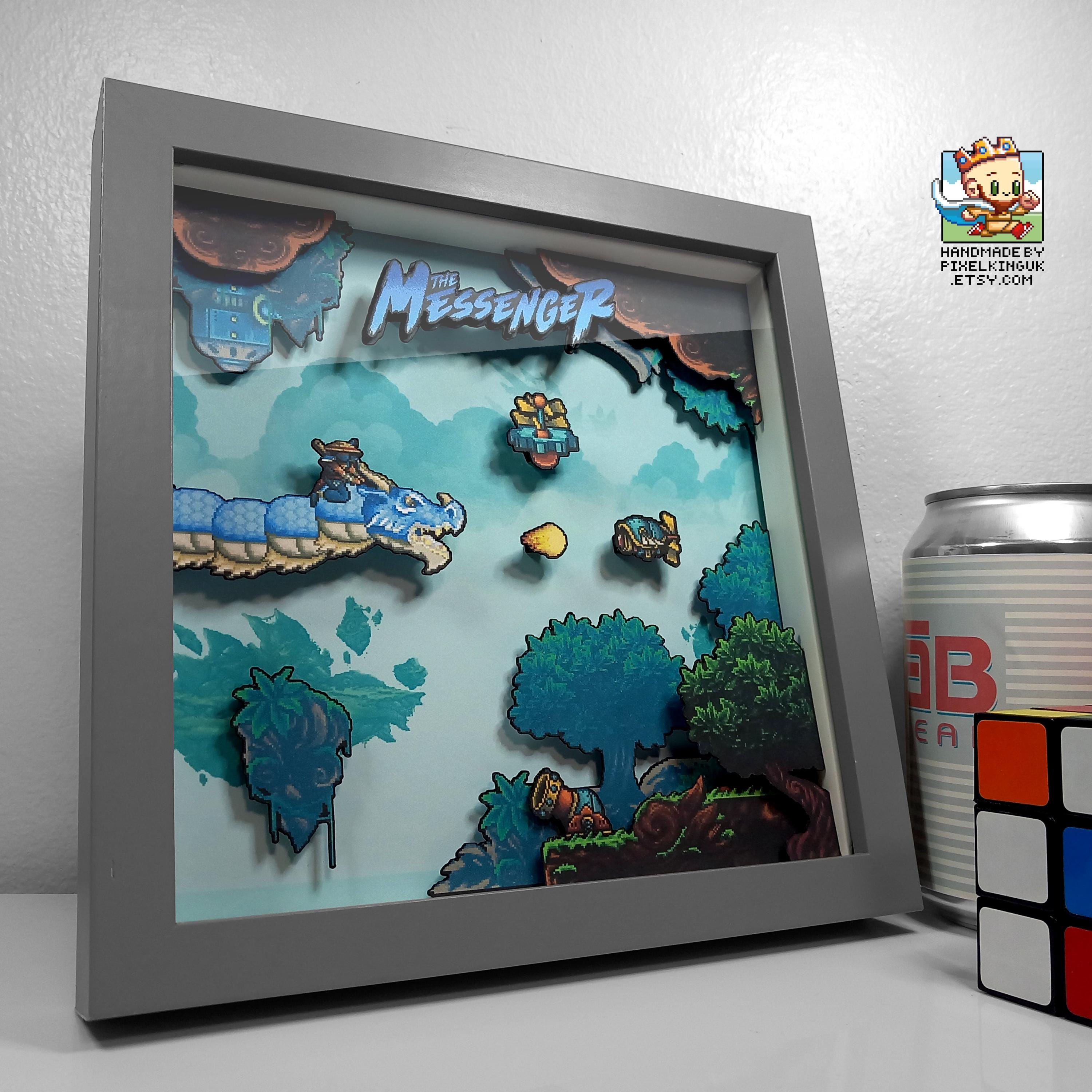 The Messenger Pixel Art Shadow Box - Handmade - 3D Layered - Framed - Etsy