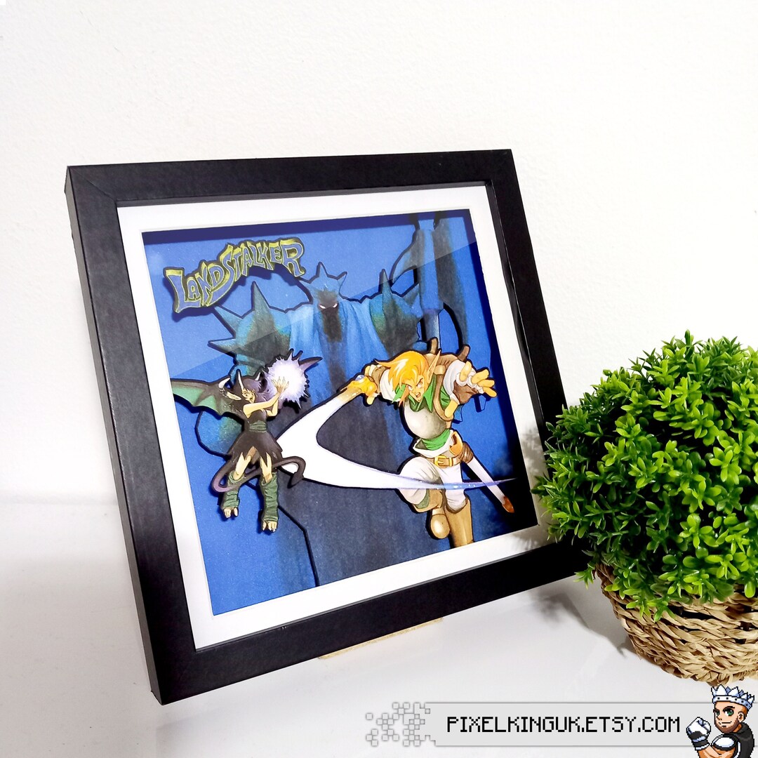 Landstalker Sega Genesis/mega Drive Pixel Shadow Box Retro Adventure ...