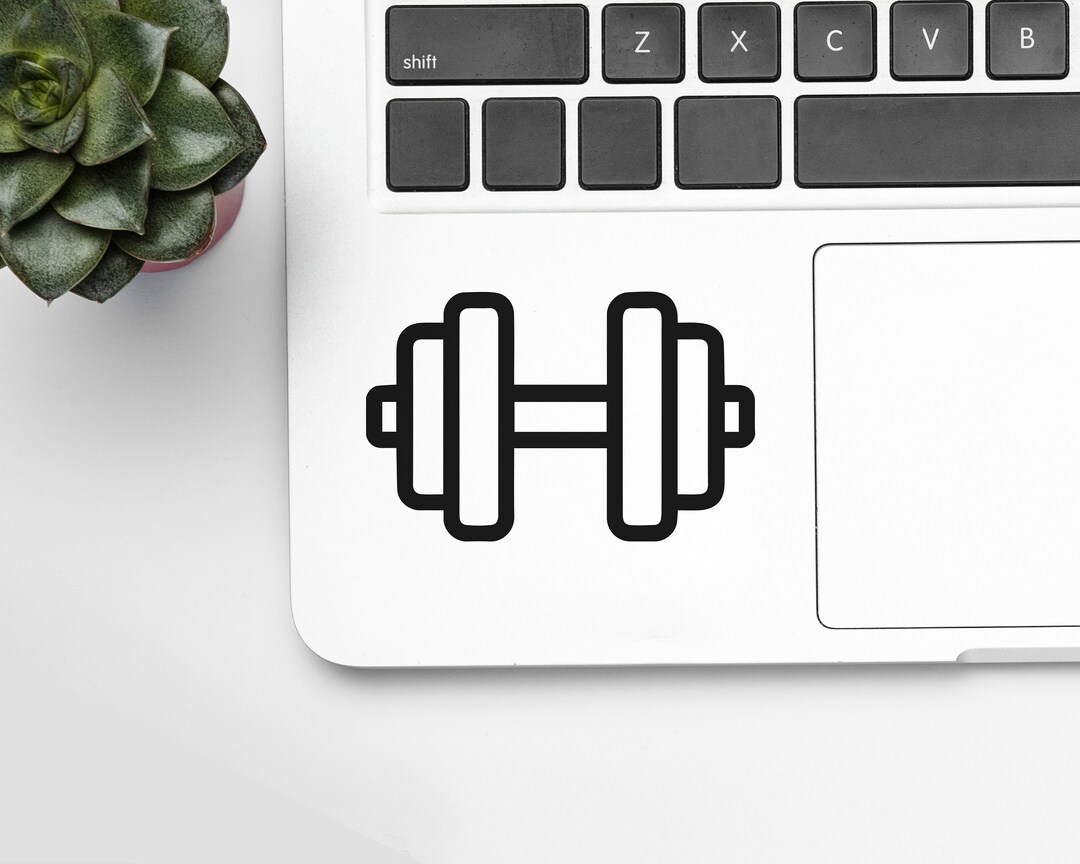 Barbell Vinyl Decal, Dumbbell Decal, Gym Decal, Car, Window, Laptop ...