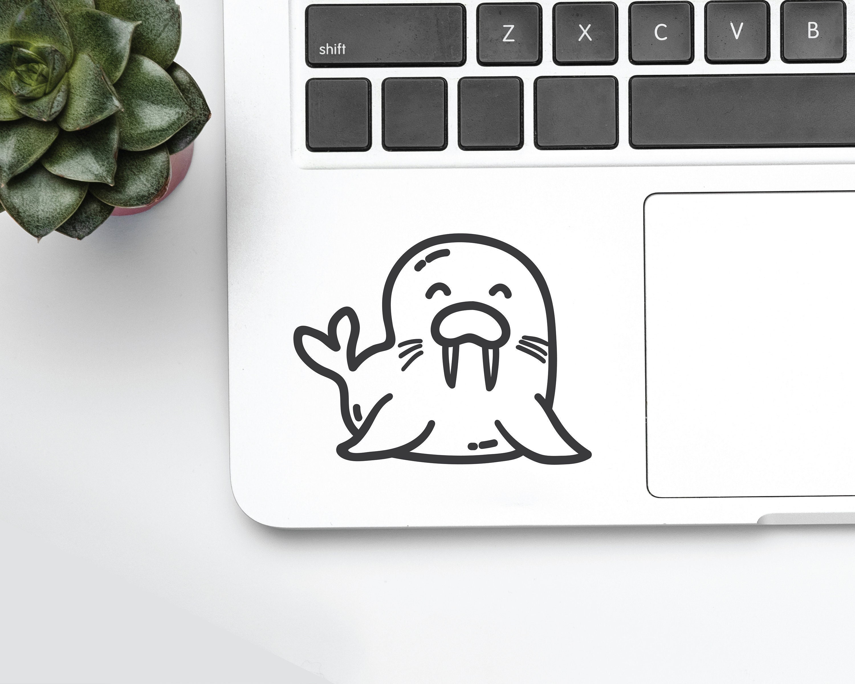 Walrus Decal, Cute Walrus Vinyl Sticker, Car, Window, Laptop, Glass ...