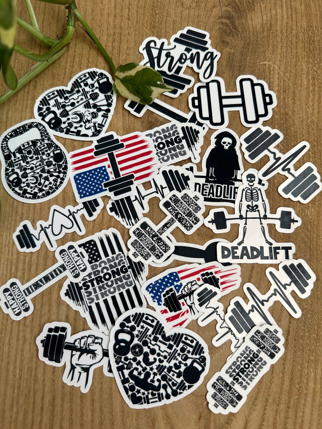 22 Gym Stickers Barbell Stickers Workout Stickers Dumbbell - Etsy