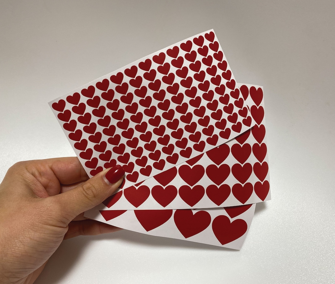 Heart Decals, Heart Vinyl Decals, Heart Stickers Bundle, Vinyl Stickers ...