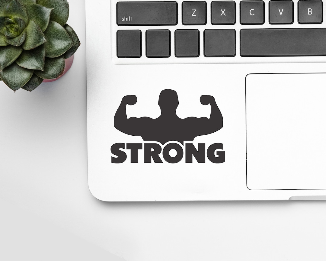 Strong Decal, Barbell Vinyl Decal, Dumbbell Decal, Gym Decal, Car ...