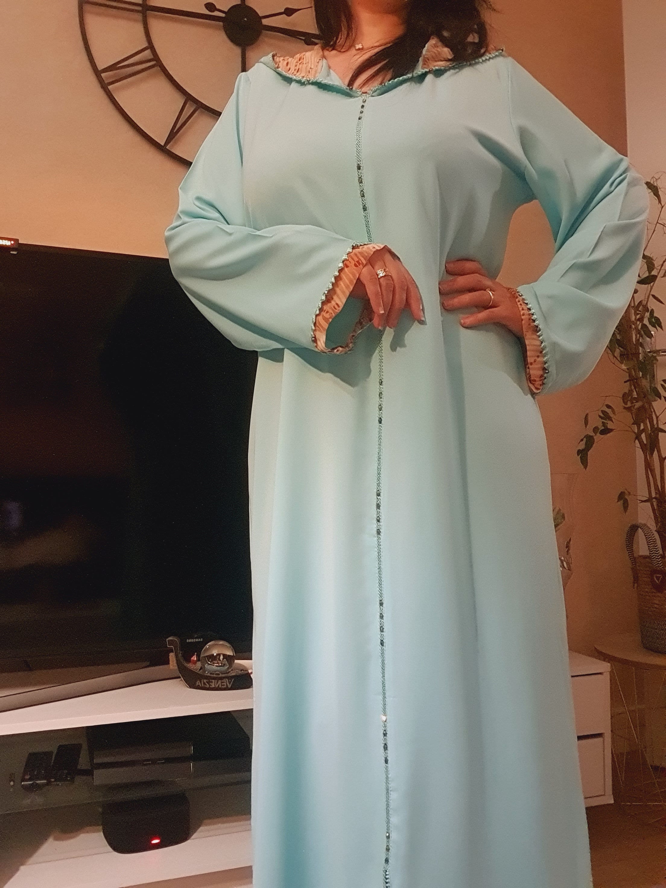 Moroccan Djellaba for Women, Jellaba in Silk Crepe, Traditional ...