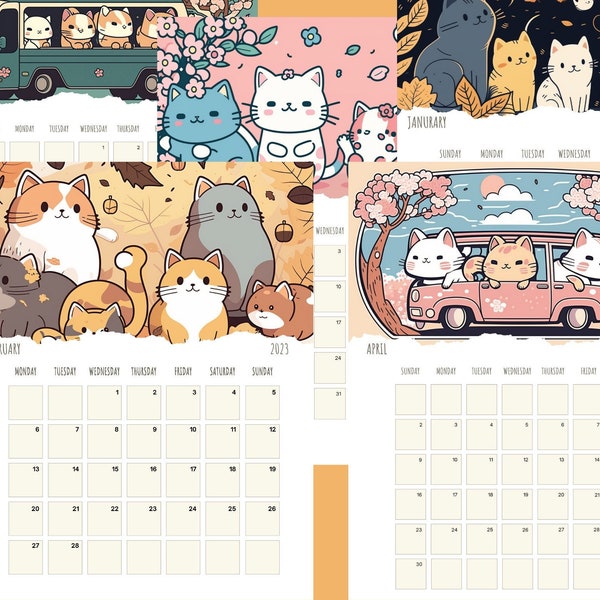 Cat Calendar - Etsy