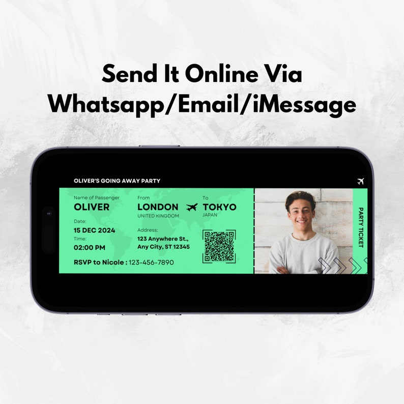 Editable Boarding Pass Going Away Party Invitation,farewell Party ...