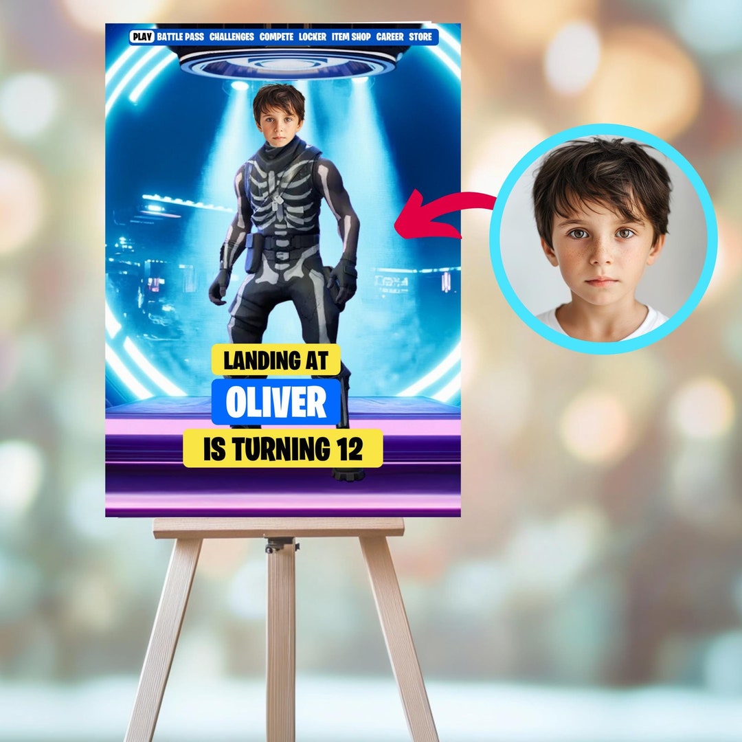 Custom Battle Royale Gamer Portrait From Photo Welcome Sign, Fort ...