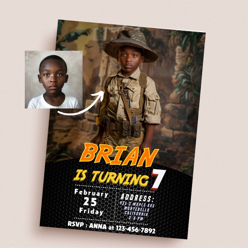 Custom Indiana Personalized With Photo Birthday Invitation Indiana ...