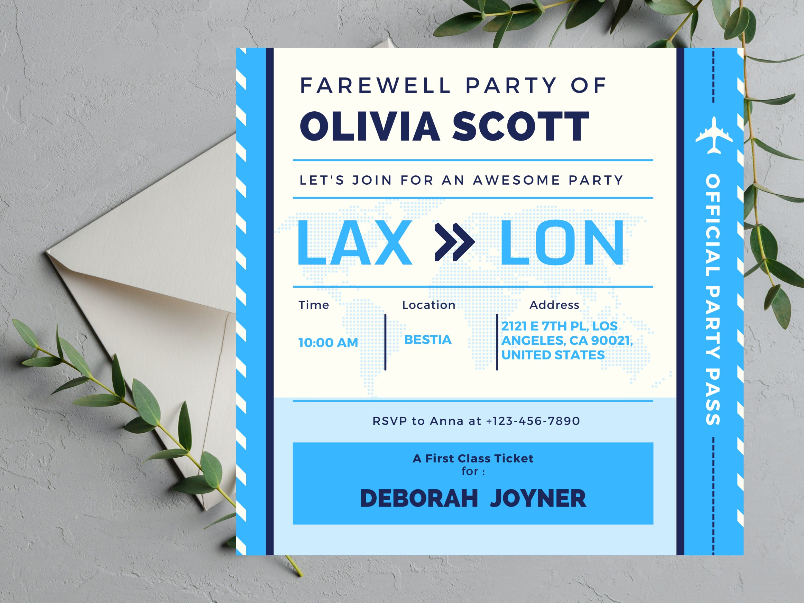 Going Away Party Invitations, Canva Farewell Celebration, 5.5x5.5 ...