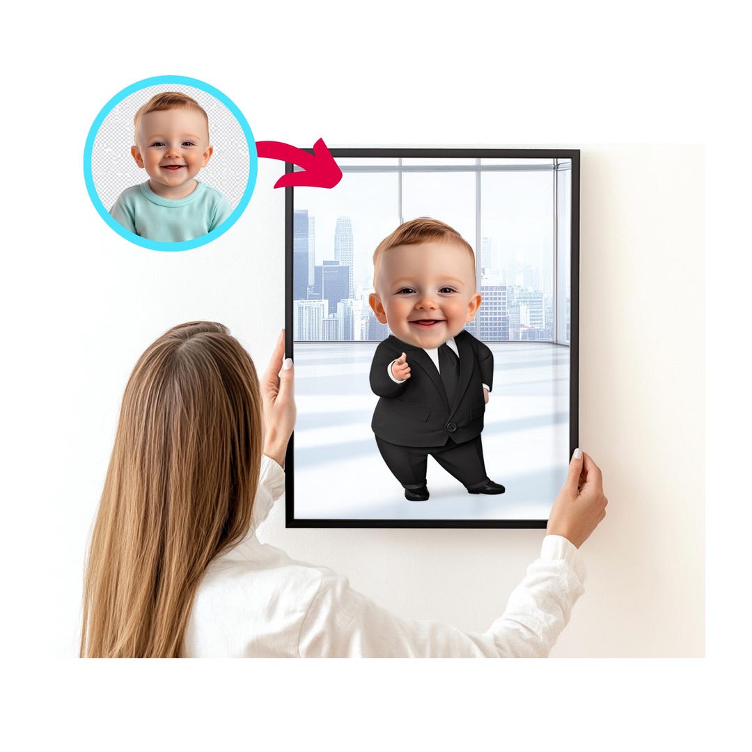 Custom Baby Boss Portrait: Personalized Face Swap Art - Etsy