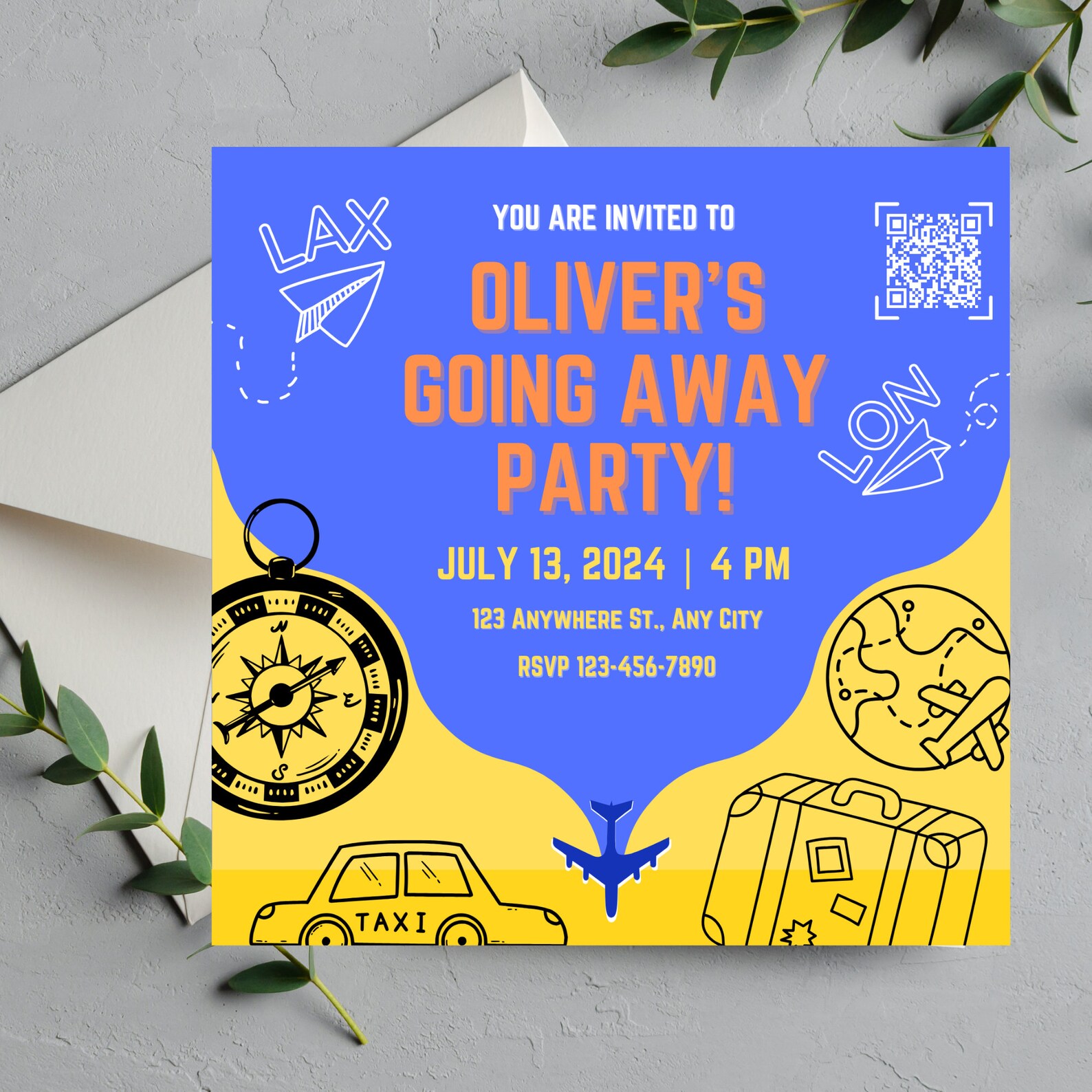 Farewell Party Invitation: Editable Travel Theme (digital Download) - Etsy