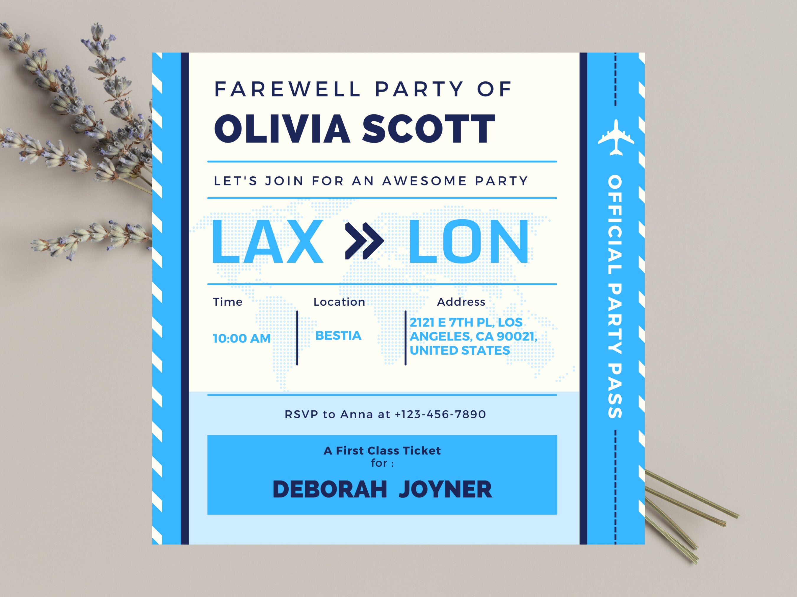 Going Away Party Invitations, Canva Farewell Celebration, 5.5x5.5 ...