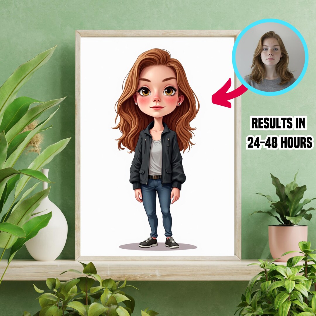 Custom Portrait Caricature Cartoon Funny Caricature Digital Cartoon ...