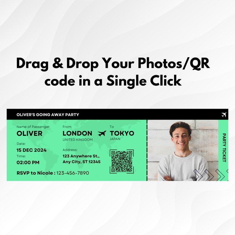 Editable Boarding Pass Going Away Party Invitation,farewell Party ...