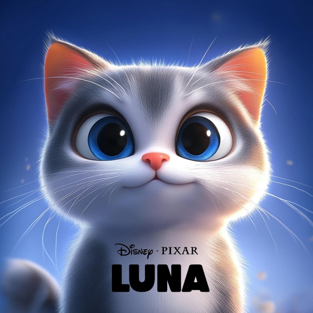 Custom Pixar Pet Poster, Custom Animated Pet Caricature, Pixar-inspired ...