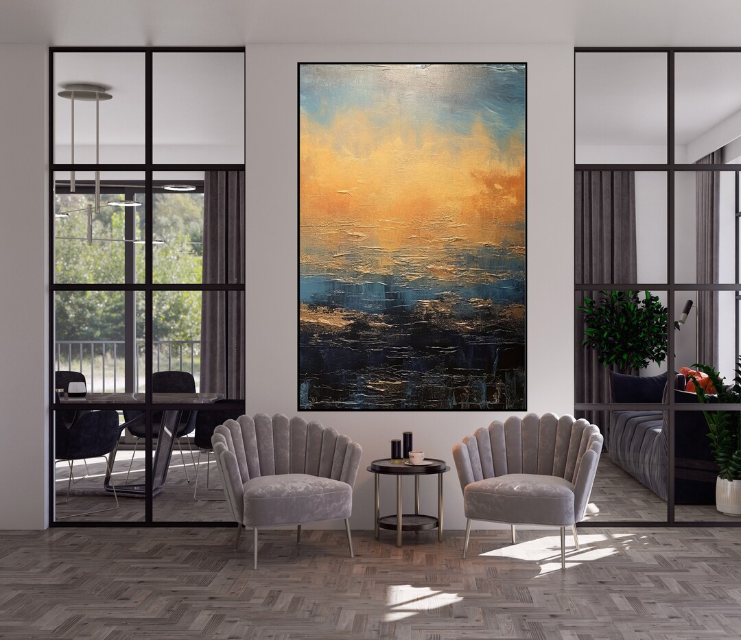 Landscape Painting, 100% Handmade, Sea View Painting, Textured Painting ...