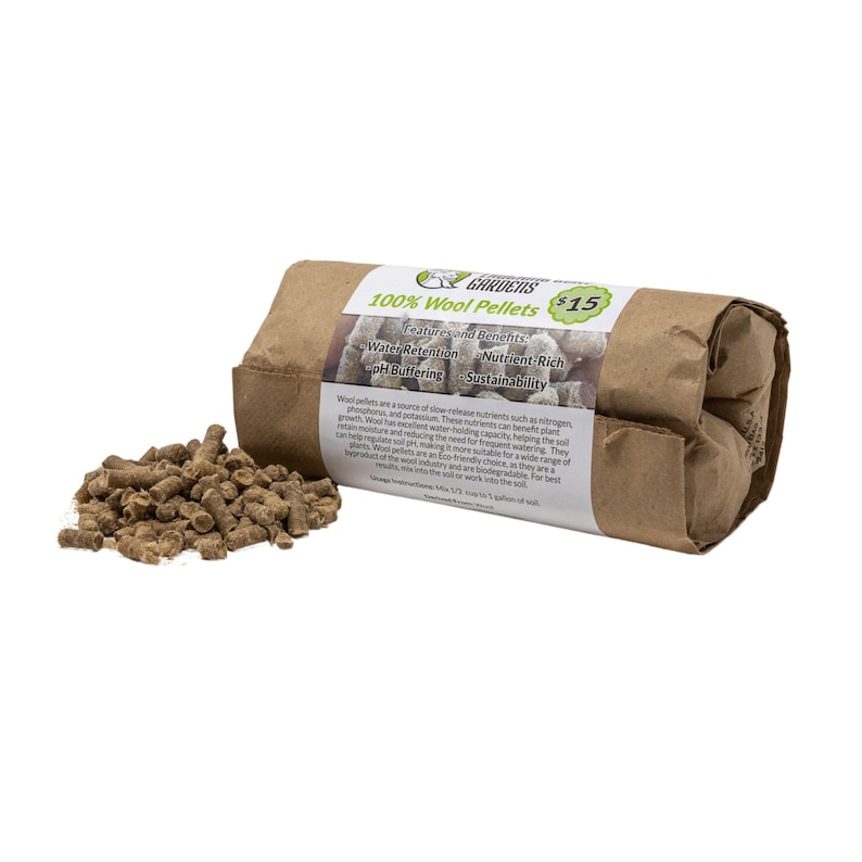 1 LB Wool Pellets - Natural Soil Amendment for Gardens, Raised Beds ...