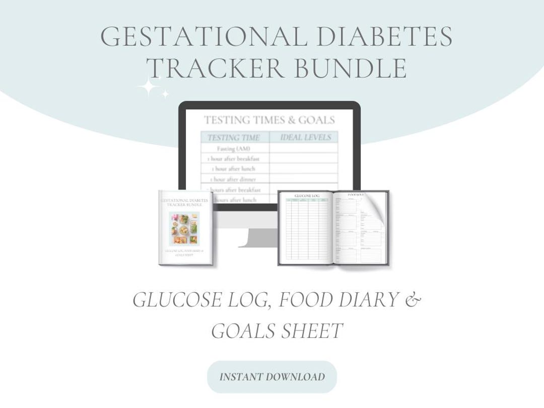 Gestational Diabetes Tracker Bundle: Glucose Log, Food Diary, and Goals ...