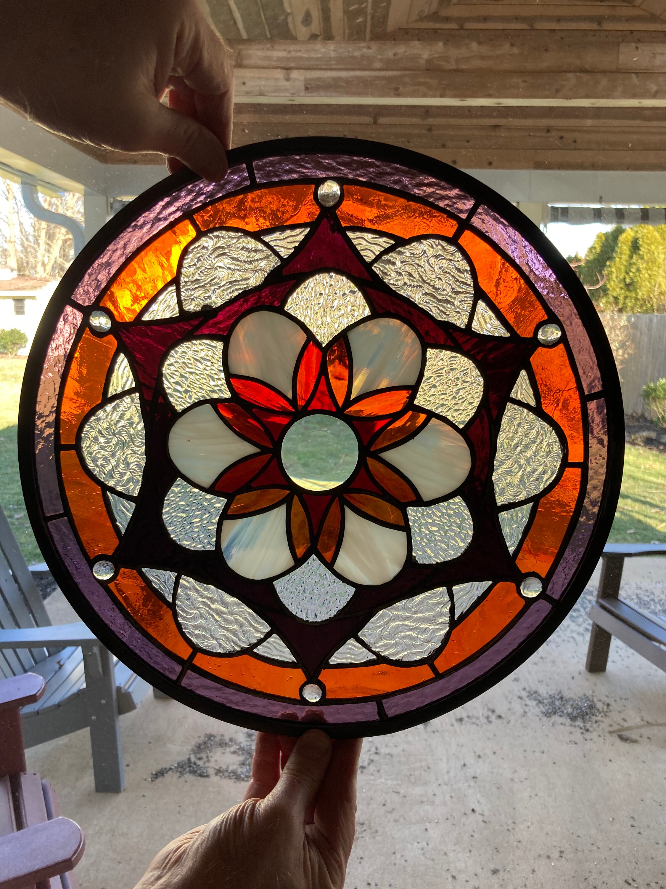 Stained Glass Panel the Bars Open - Etsy