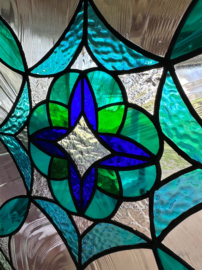 Stained Glass Window Panel Stardust - Etsy
