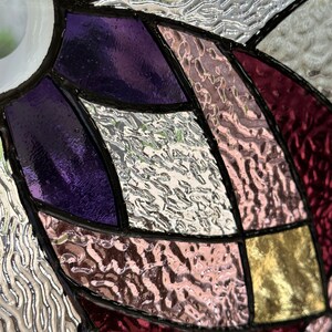 Stained Glass Window Panel Raspberry Ripple - Etsy