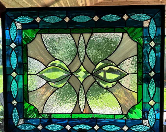 Stained Glass Window Panel - Starry Night - Etsy