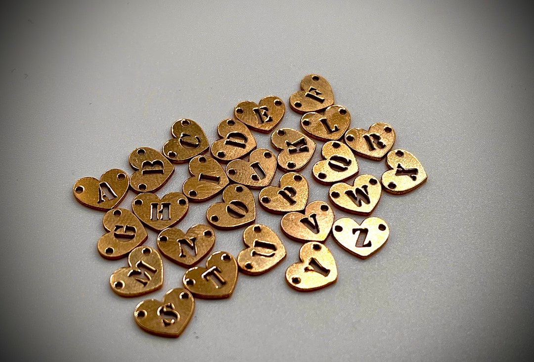 14 K Gold Filled Letter Heart Connector - Etsy