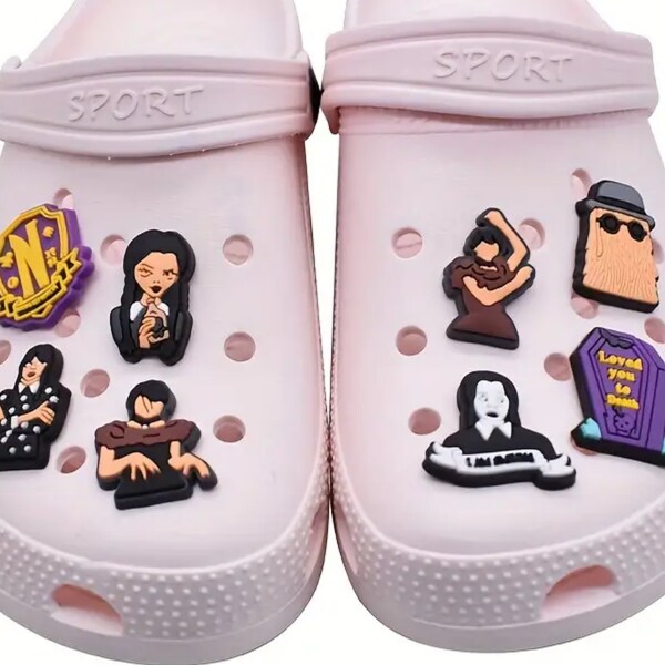 Wednesday Addams Croc Charm - Etsy UK