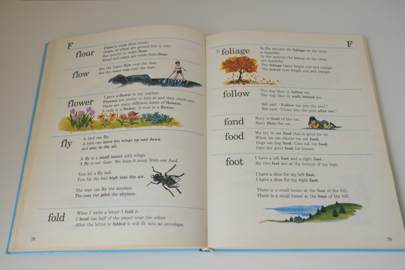 Vintage, the New Colour-picture Dictionary for Children by Archie ...