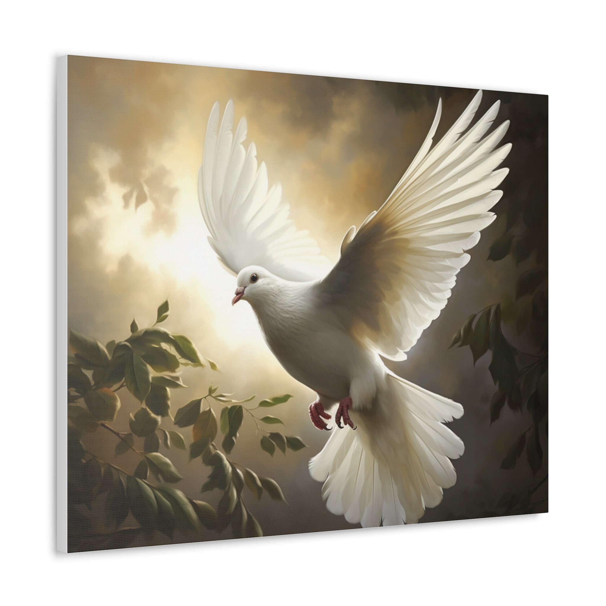 Christian Wall Art, Dove With an Olive Branch, the Holy Spirit, Peace ...