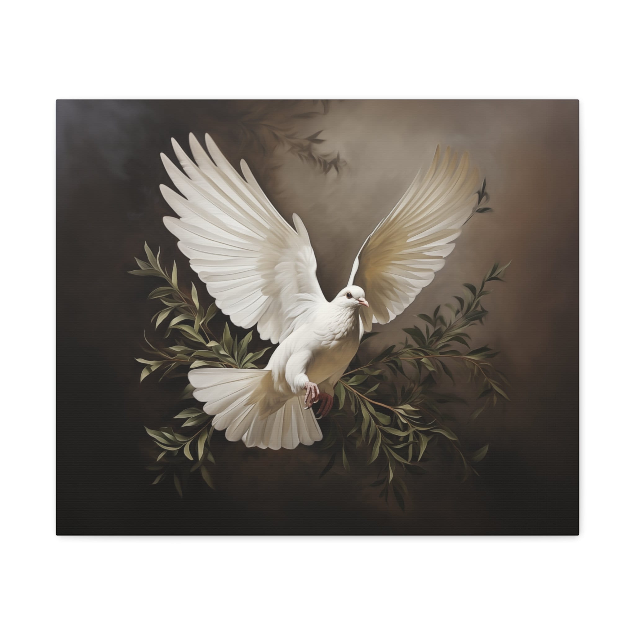 Christian Wall Art, Dove With an Olive Branch, Peace, the Holy Spirit ...