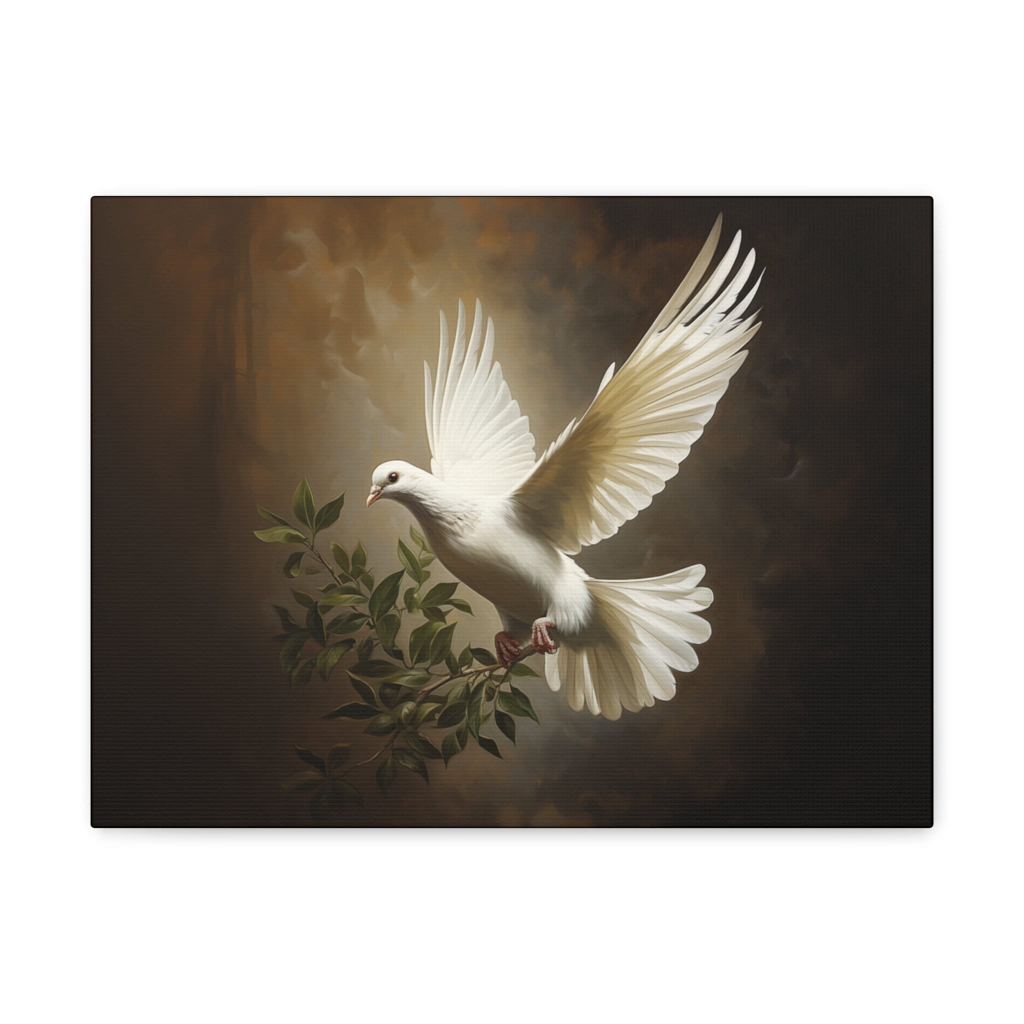 Christian Wall Art, Dove Holding an Olive Branch, Peace, the Holy ...