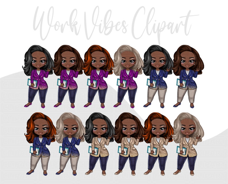 African American Teacher Clipart Bundle Back to School Clipart, Office ...