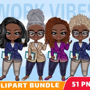 African American Teacher Clipart Bundle Back to School Clipart, Office ...