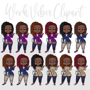 African American Teacher Clipart Bundle Back to School Clipart, Office ...