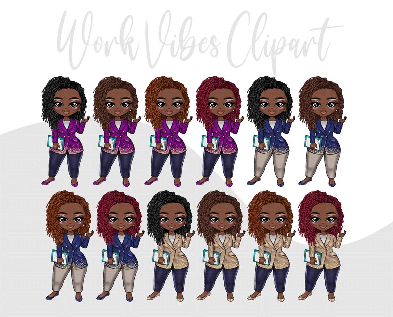 African American Teacher Clipart Bundle Back to School Clipart, Office ...