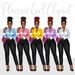 African American Planner Girl Clipart Bundle, Office Girl Clipart ...