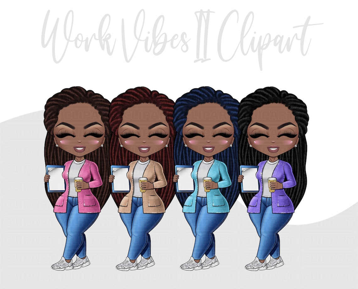 African American Teacher Clipart Bundle Back to School - Etsy