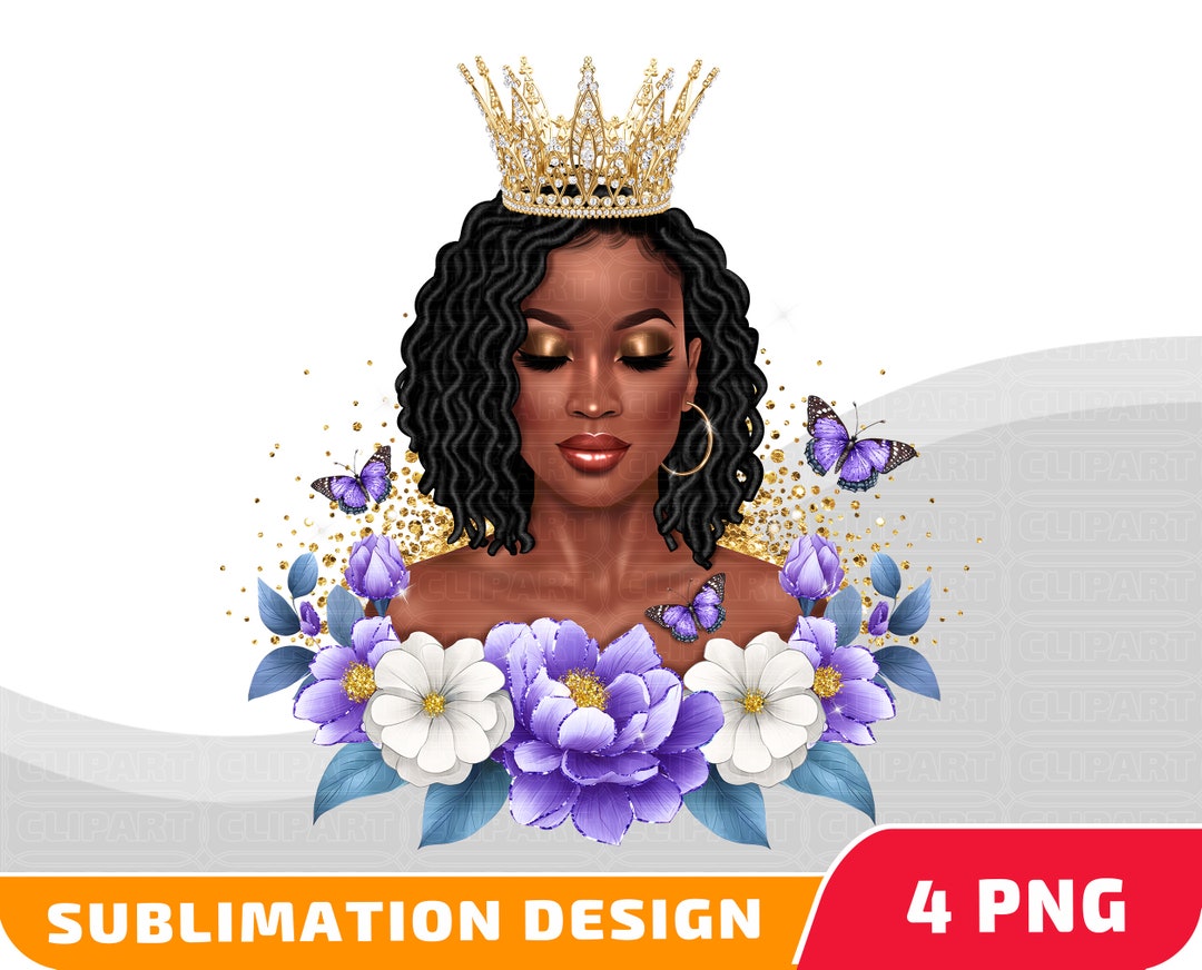 Dreadlocks Queen Clipart Set - Afro Locs PNG, Black Girl Magic, Melanin ...