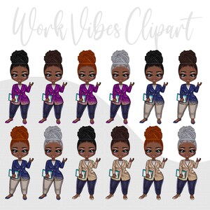 African American Teacher Clipart Bundle Back to School Clipart, Office ...